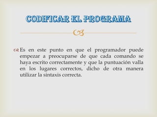 El proceso de programacion | PPTX | Programming Languages | Computing
