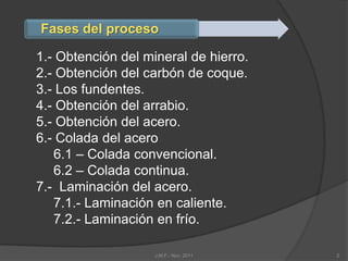 El proceso siderúrgico | PPTX