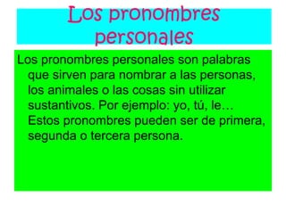 El pronombre personal | PPTX