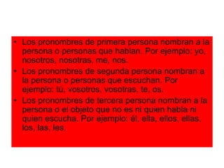 El pronombre personal | PPTX