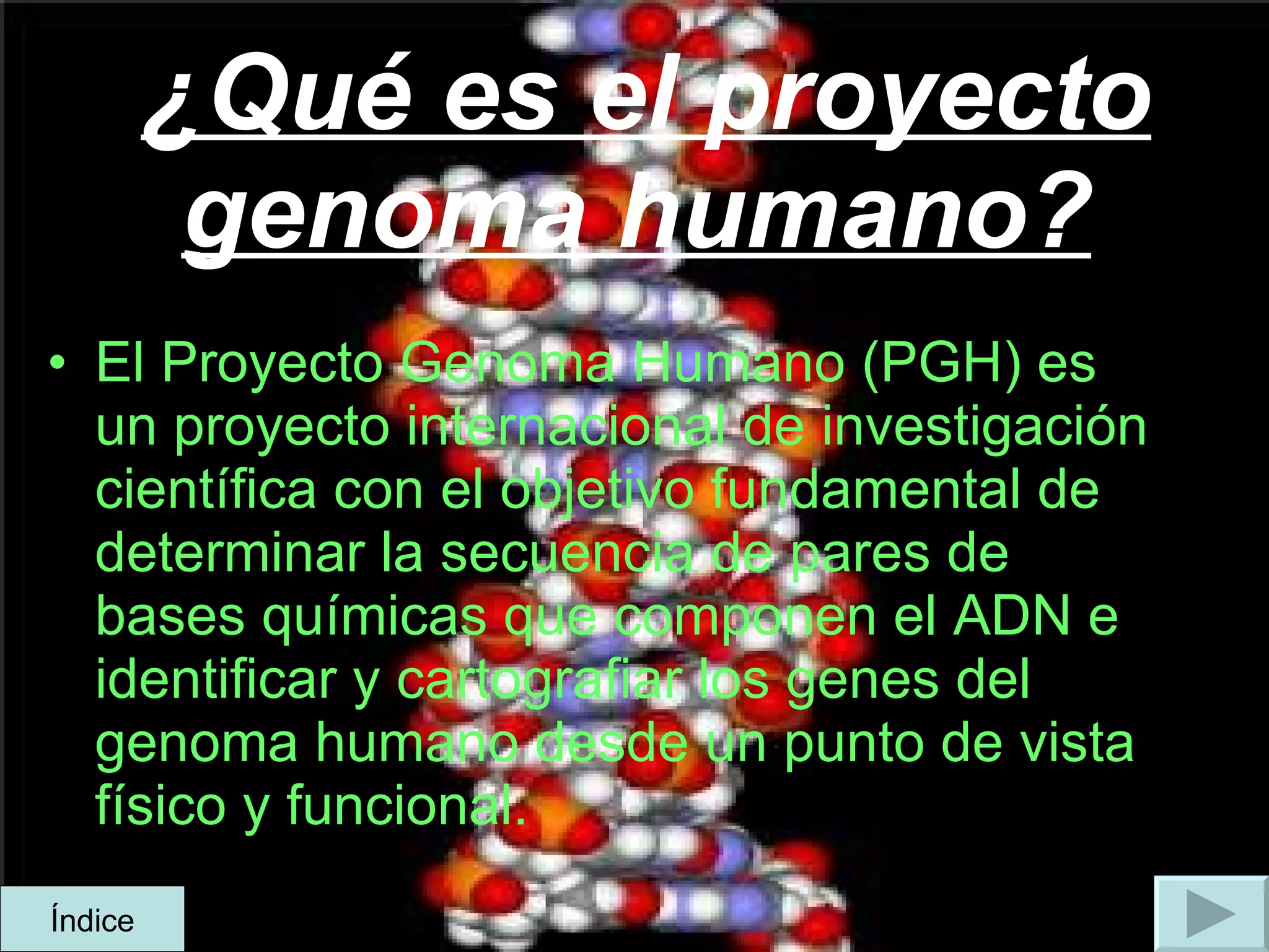 El Proyecto De Genoma Humano