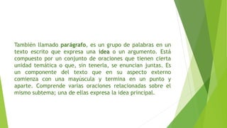 El párrafo | PPTX