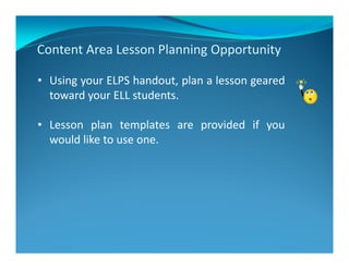 ELPS Strategies | PDF | Educational Assessment | Education