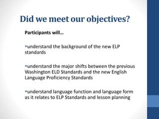 ELP Standards Intro for Gen Ed | PPT