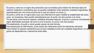 El punto y la coma | PDF