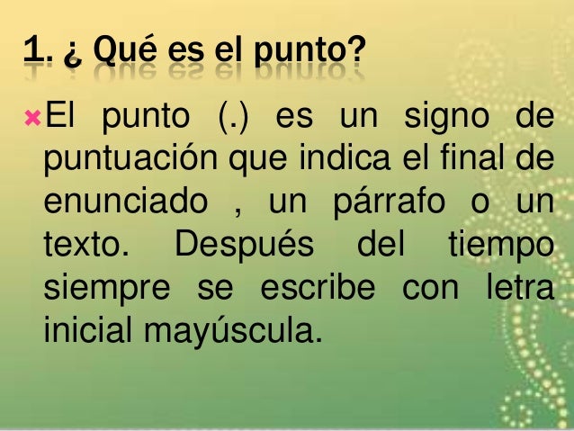 El punto y los puntos suspensivos