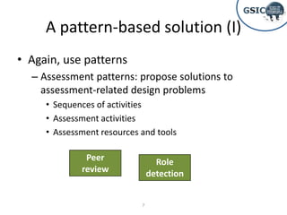 Linking CSCL script design patterns: connections between assessment | PPTX