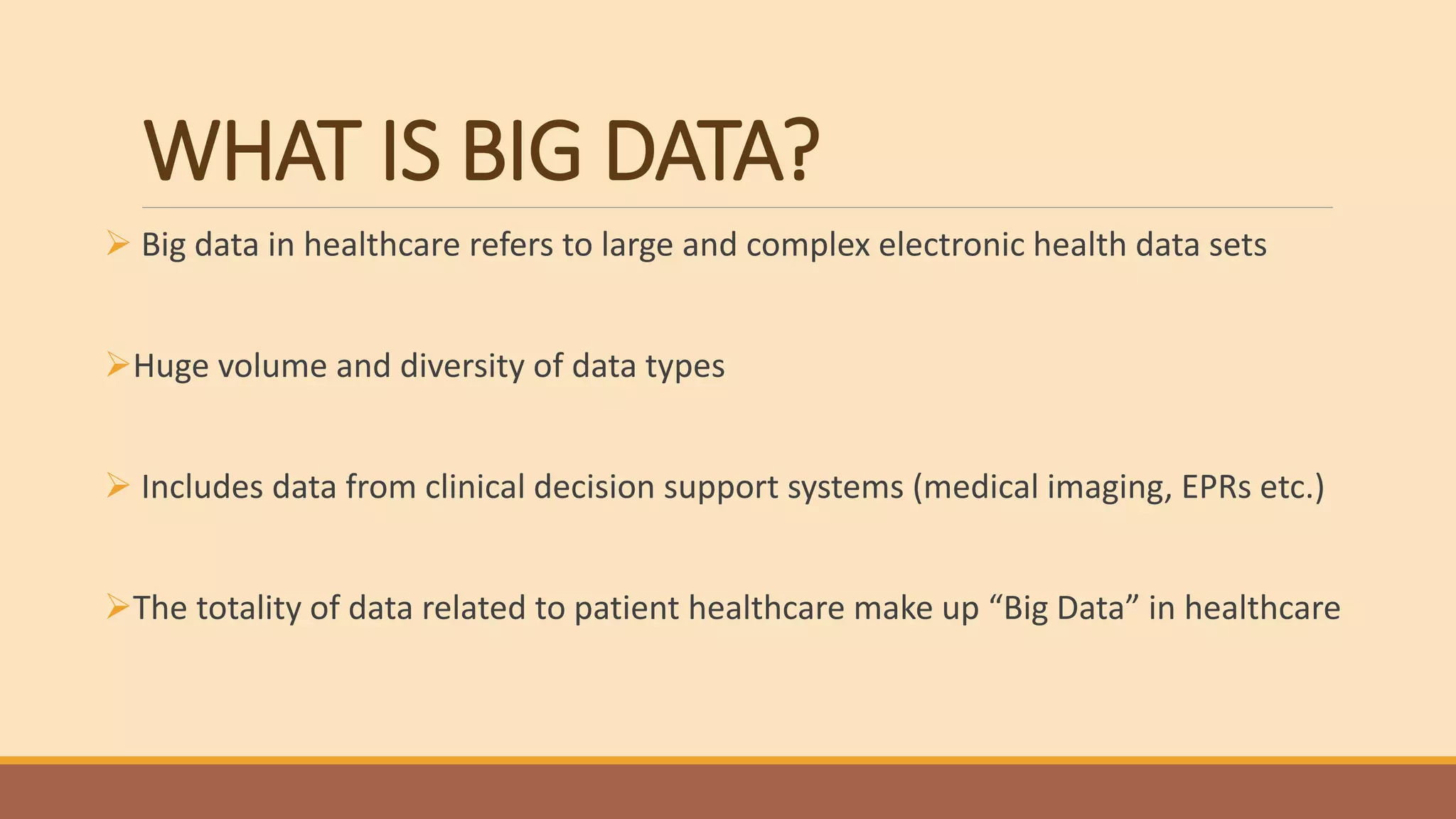 Role of Big Data in Medical Diagnostics | PPTX
