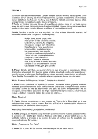El quijote adaptación teatral | PDF