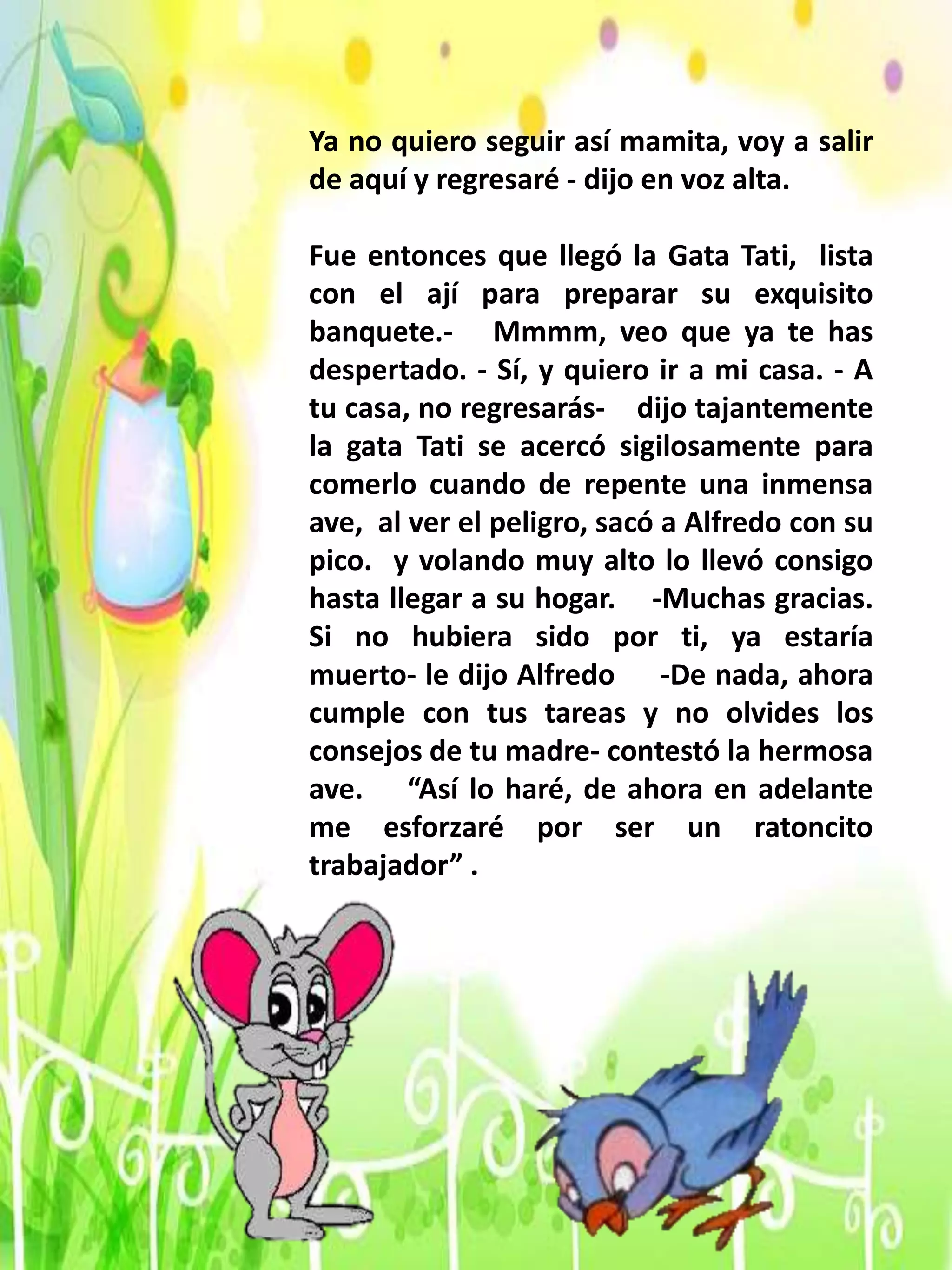 cuento infantil "El ratoncito dormilon" | PPTX