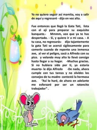 cuento infantil "El ratoncito dormilon" | PPTX