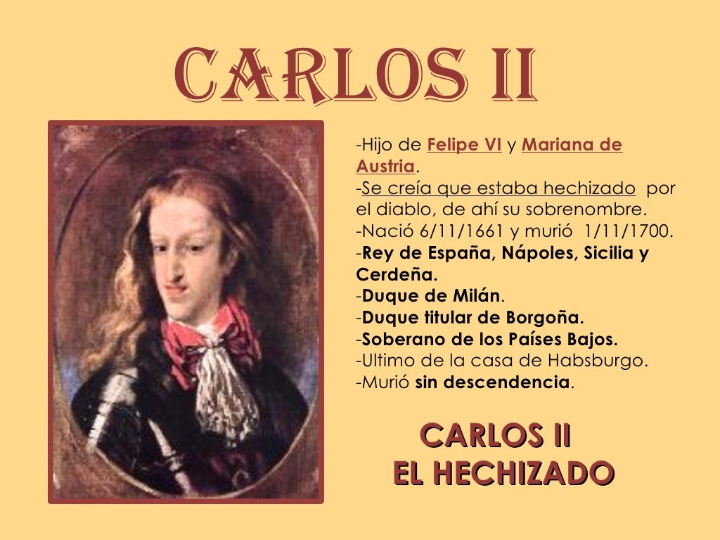 El reinado de Carlos II