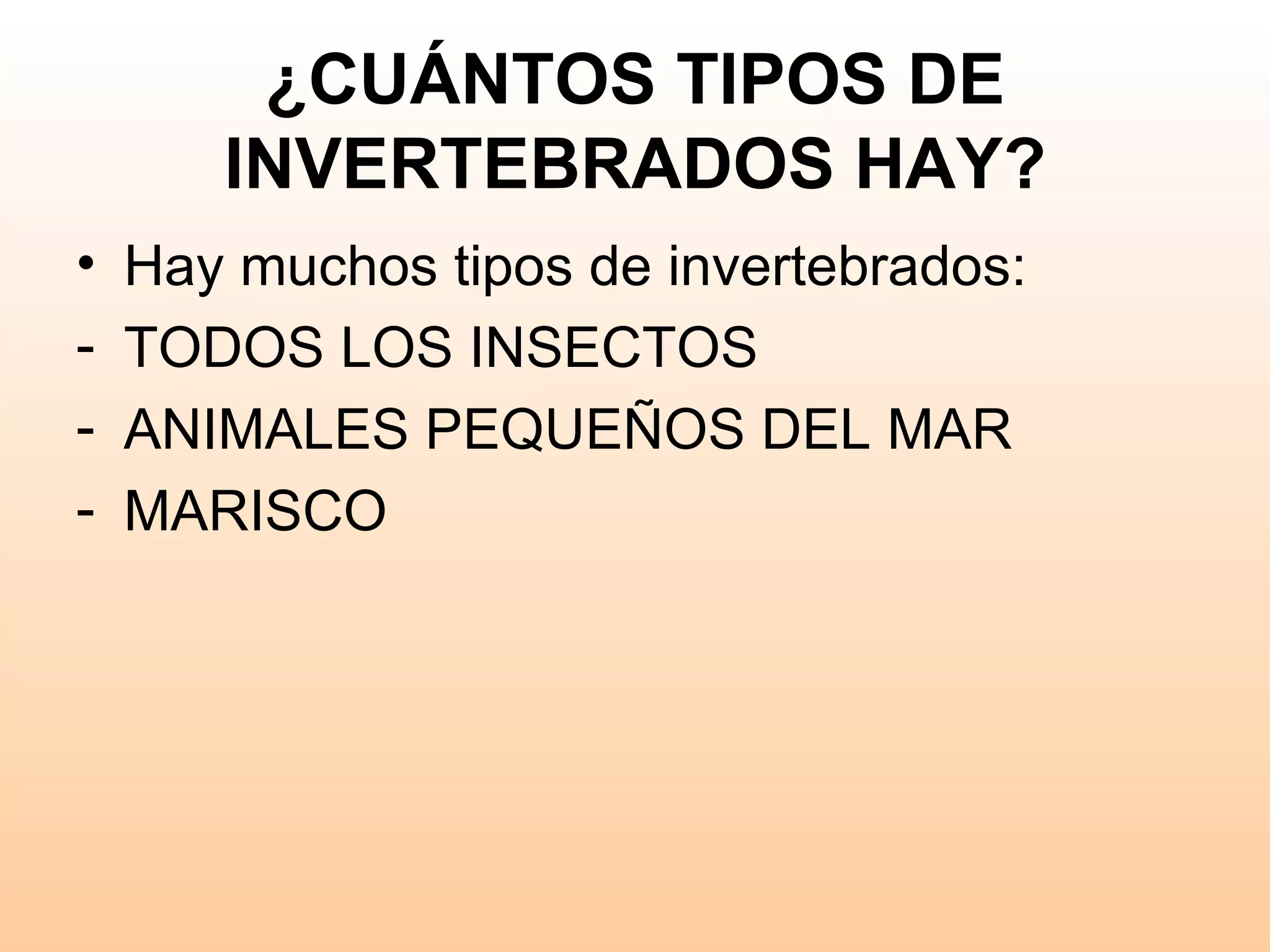 El reino de los invertebrados | PPT