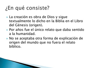 El relato de la creación en la biblia | PPTX