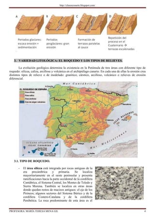 TEMA 1 EL RELIEVE ESPAÑOL | PDF
