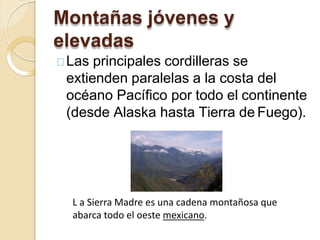 El relieve americano | PPTX