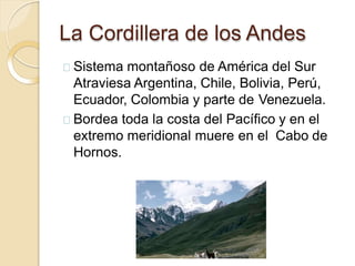 El relieve americano | PPTX