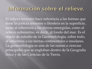 El relieve de puerto rico | PPT