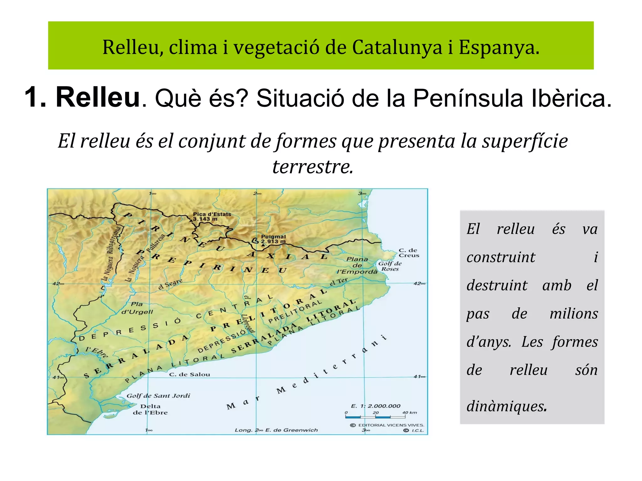 El relleu de la Península Ibèrica. | PPT