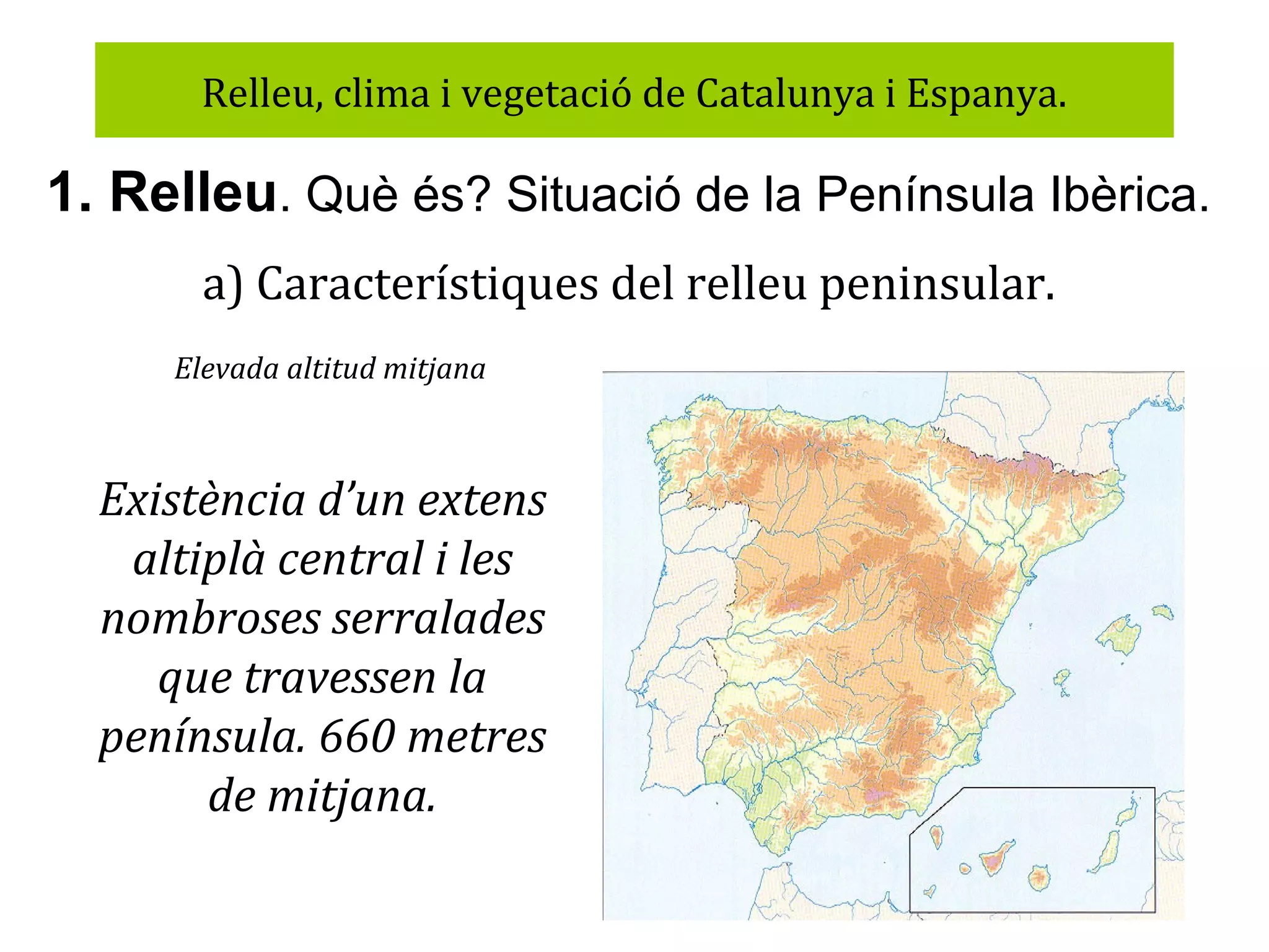 El relleu de la Península Ibèrica. | PPT