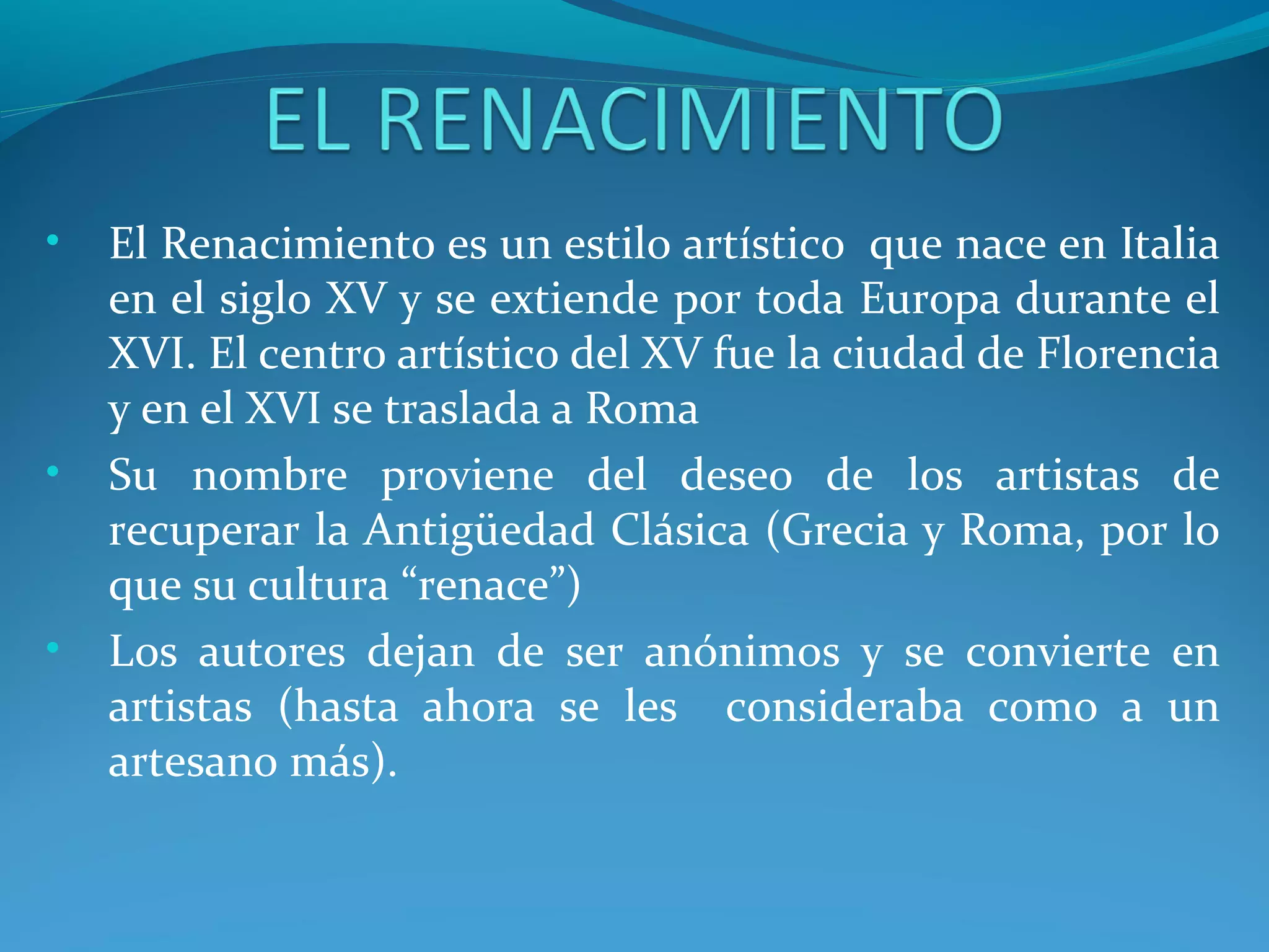 Presentación Del Renacimiento