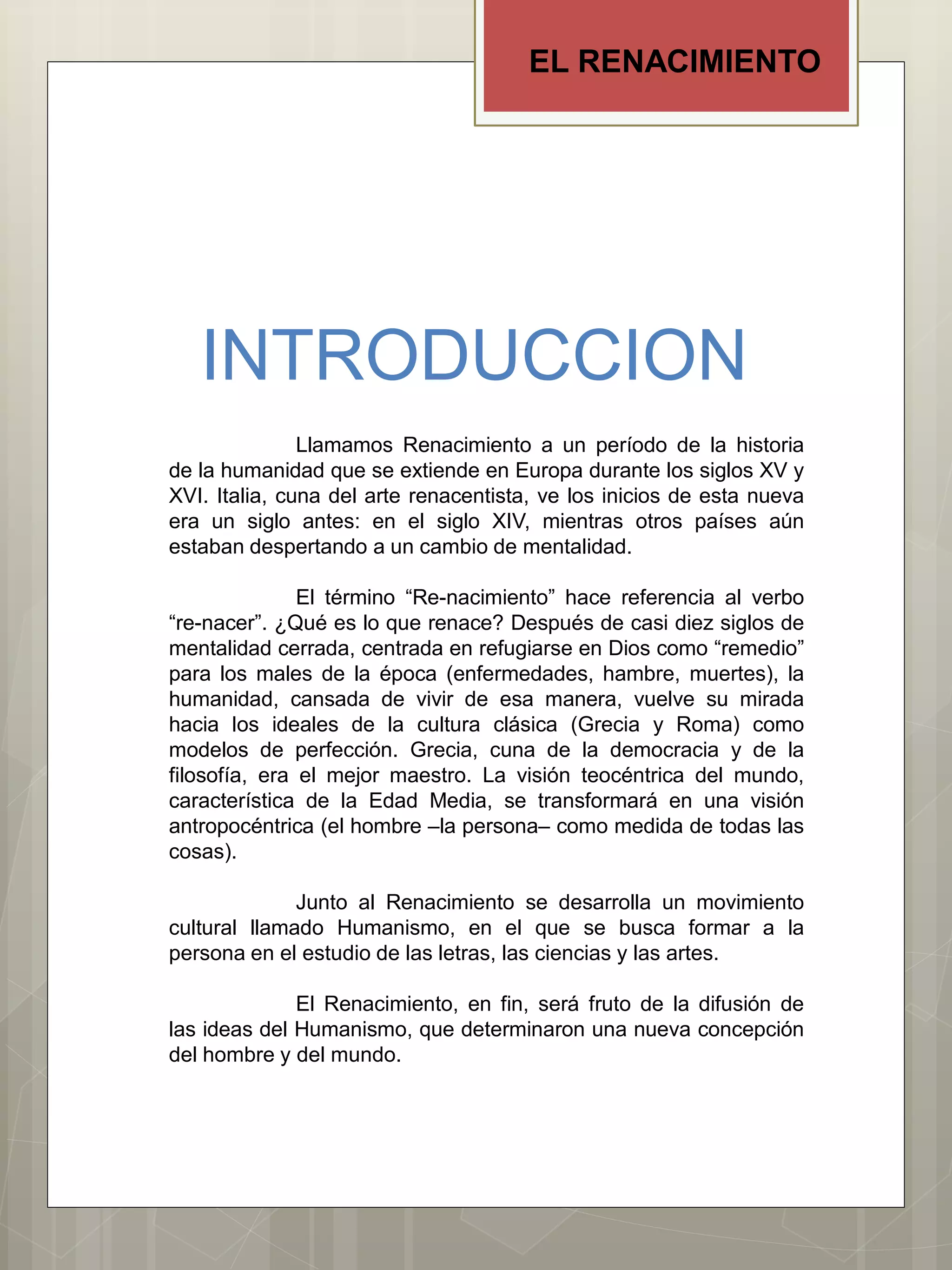 EL RENACIMIENTO | PDF