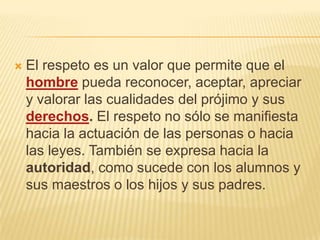 El respeto | PPTX