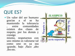 El respeto | PPTX