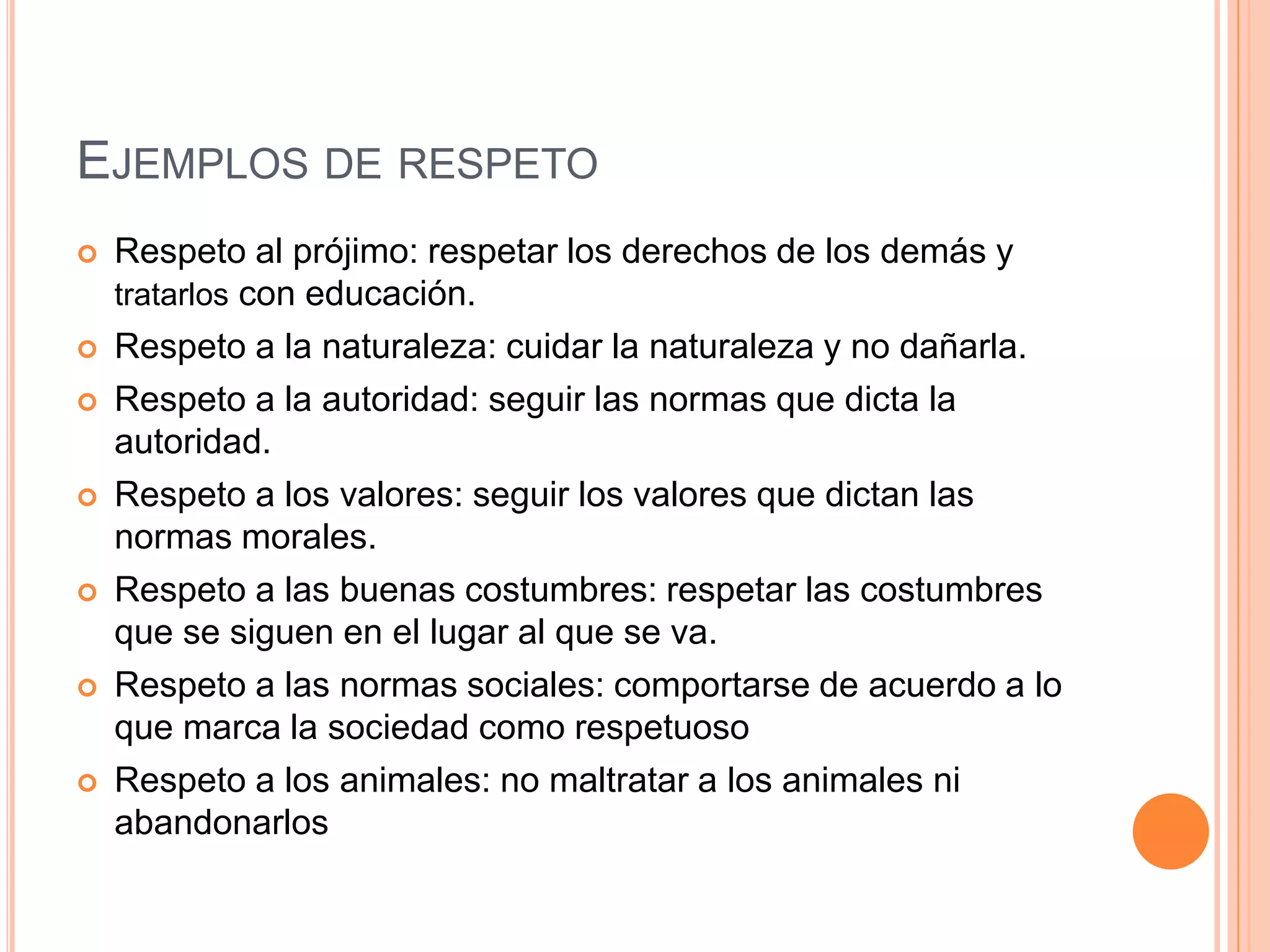 El respeto | PPTX