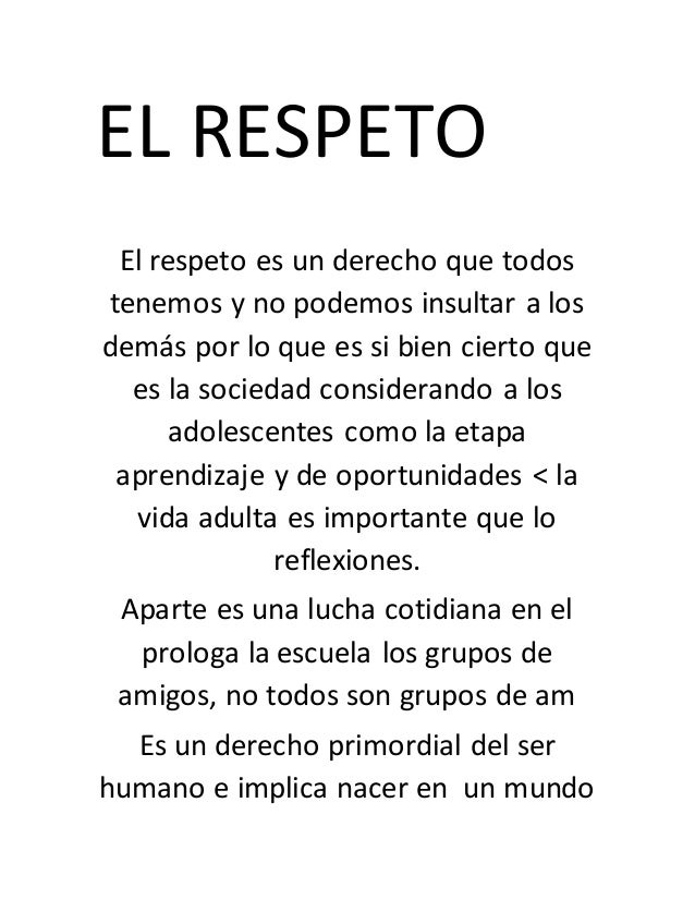 El respeto