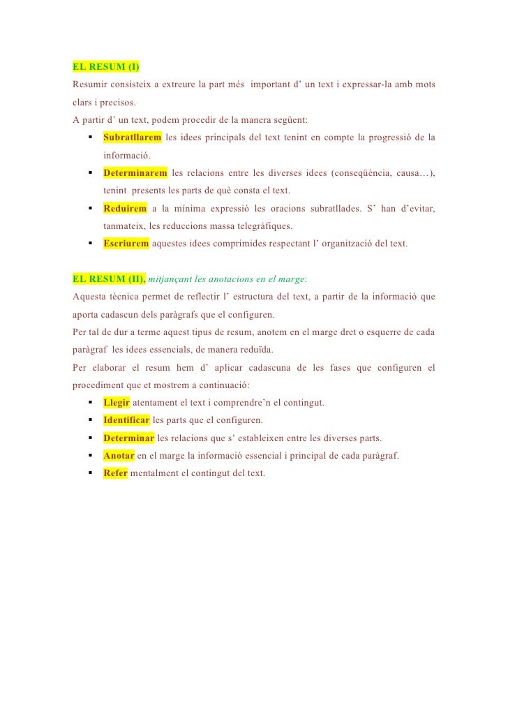 El resum