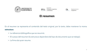 Técnicas para construir un resumen: definición | PDF