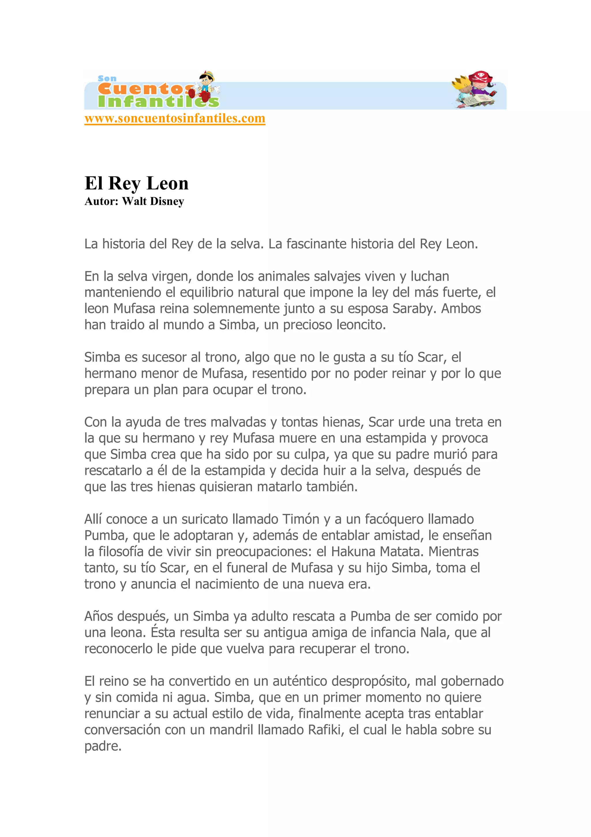 EL REY LEON | PDF