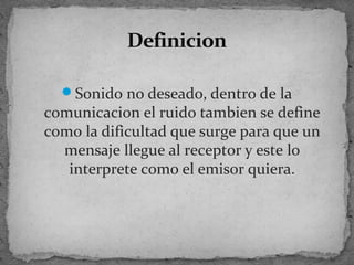 El ruido | PPT