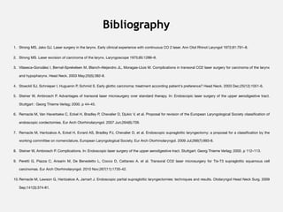 Complications in CO2 Laser Transoral Microsurgery for Larynx Carcinomas ...