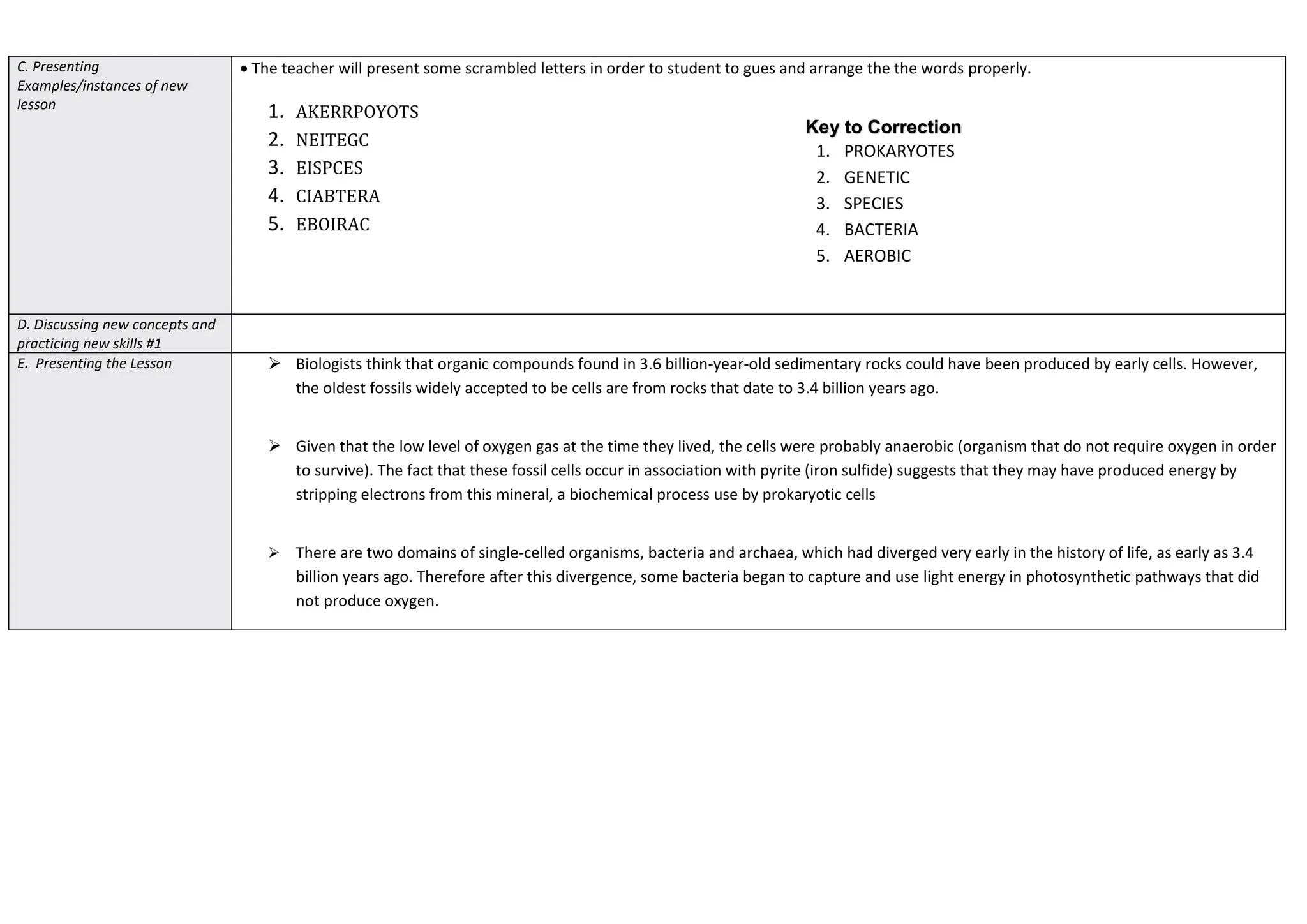 ELS-DLP Q2 -The Origin of the First Life Forms on Earth.docx | Geology ...