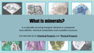 Minerals for Grade 11 for Senior High School | PPTX