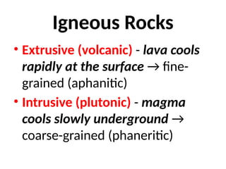Different Types of Rocks and Rock Cycle x | PPTX