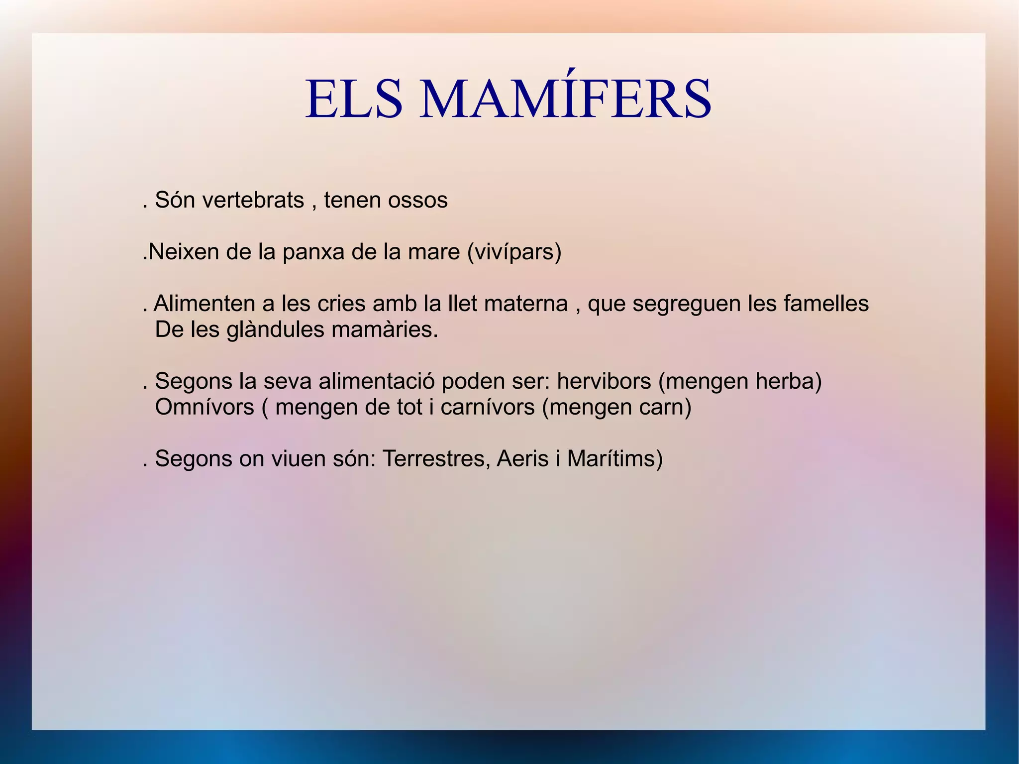 Els vertebrats | ODP