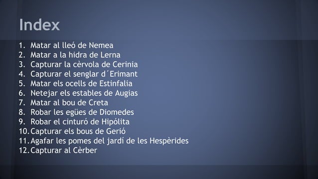 Els 12 treballs de heracles | PPTX