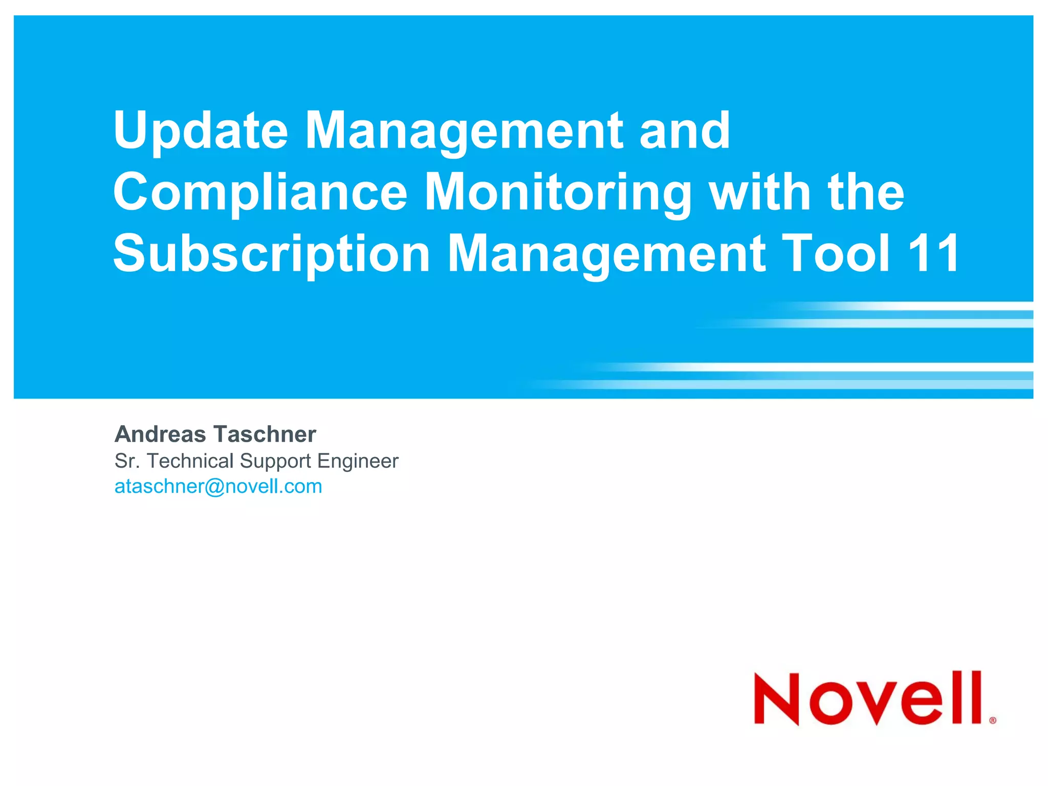 Update Management and Compliance Monitoring with the Subscription ...