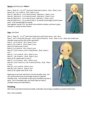 Frozen. Elsa crocheted doll pattern | PDF