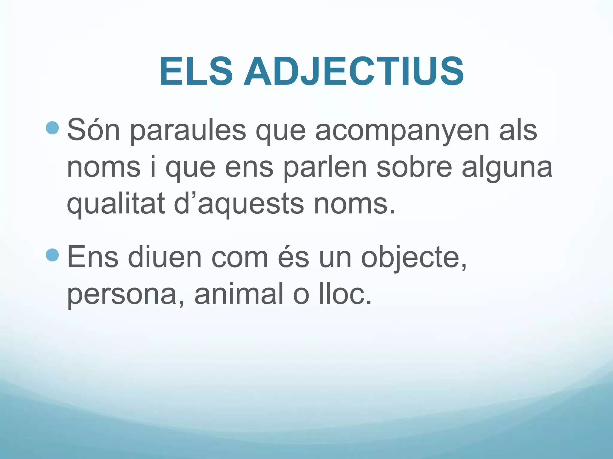 Els adjectius | PPTX