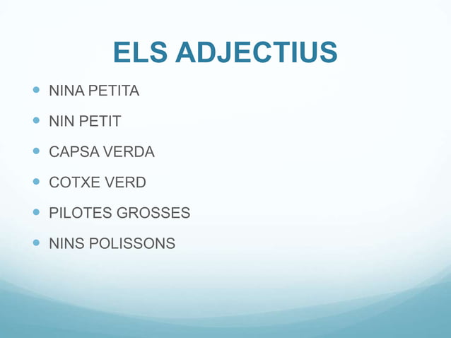 Els adjectius | PPTX