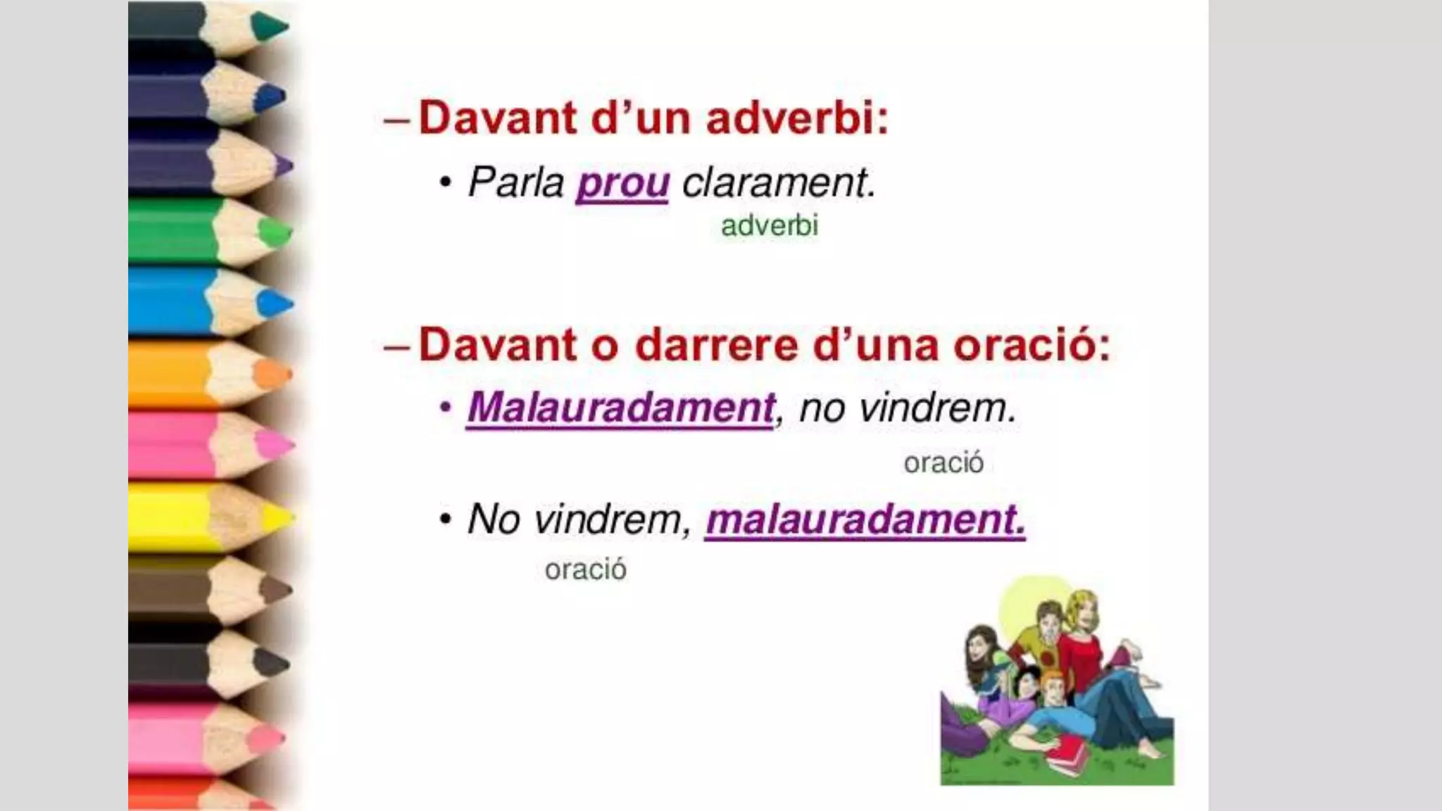 Els adverbis i les locucions adverbials | PPTX