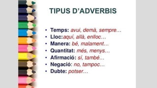 Els adverbis i les locucions adverbials | PPTX