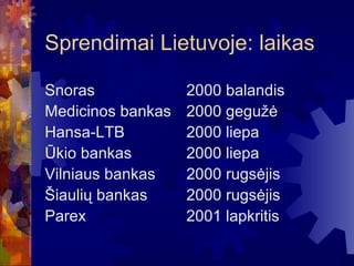 Elektroninės bankininkystės raida Lietuvoje | PPT