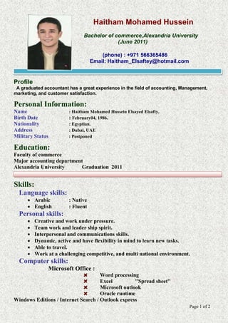 Elsaftey cv 1 (2) (1) | PDF