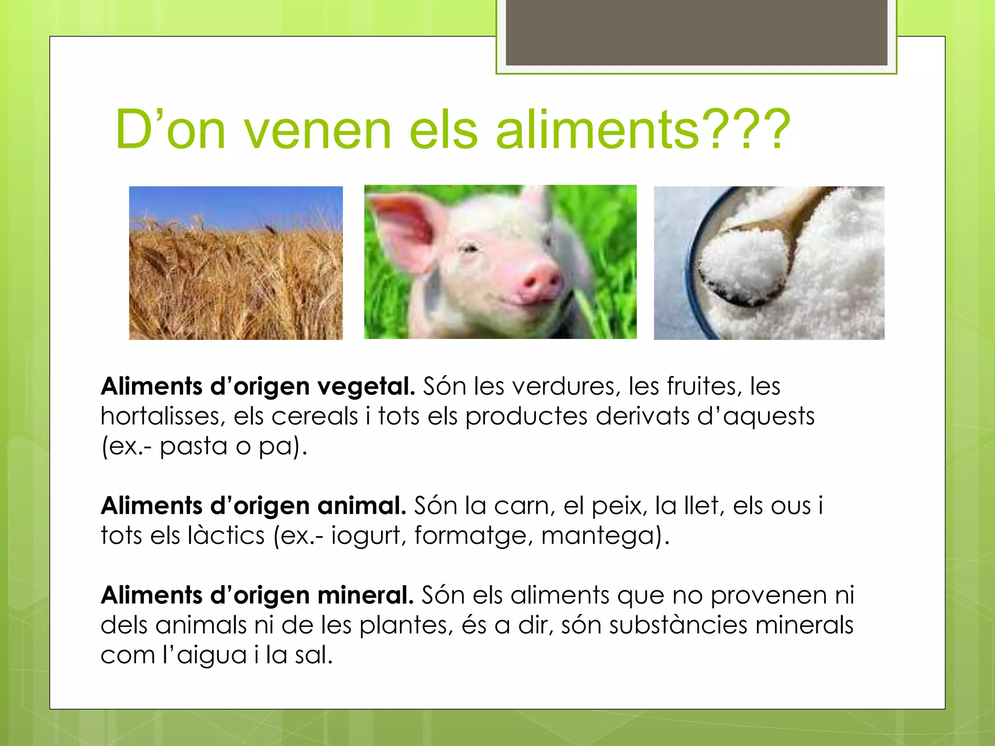 Els aliments | PPTX