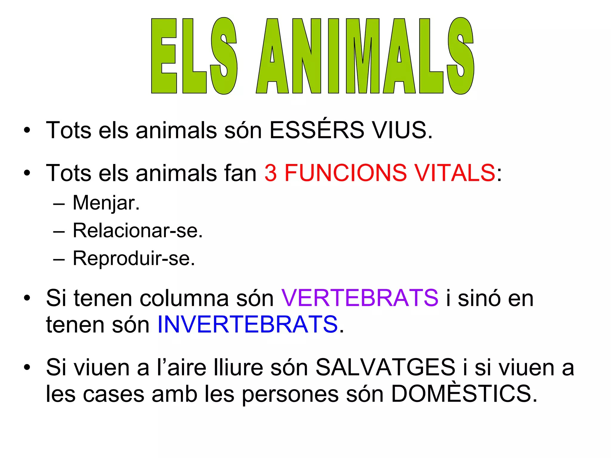 Els animals | PPT